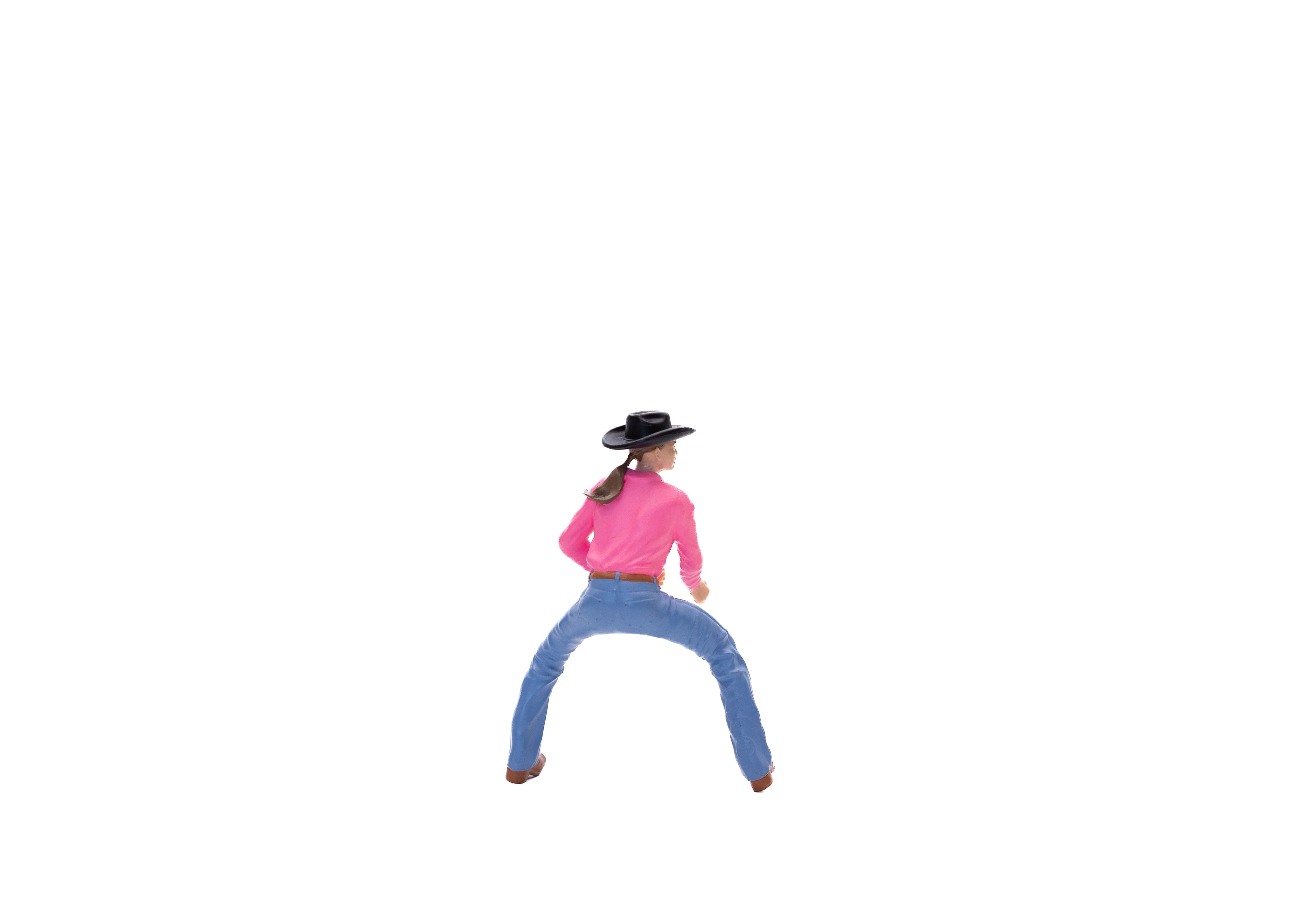 Little Buster Toys: Barrel Racer Kit: Cowgirl, Barrel Saddle, and Bridle